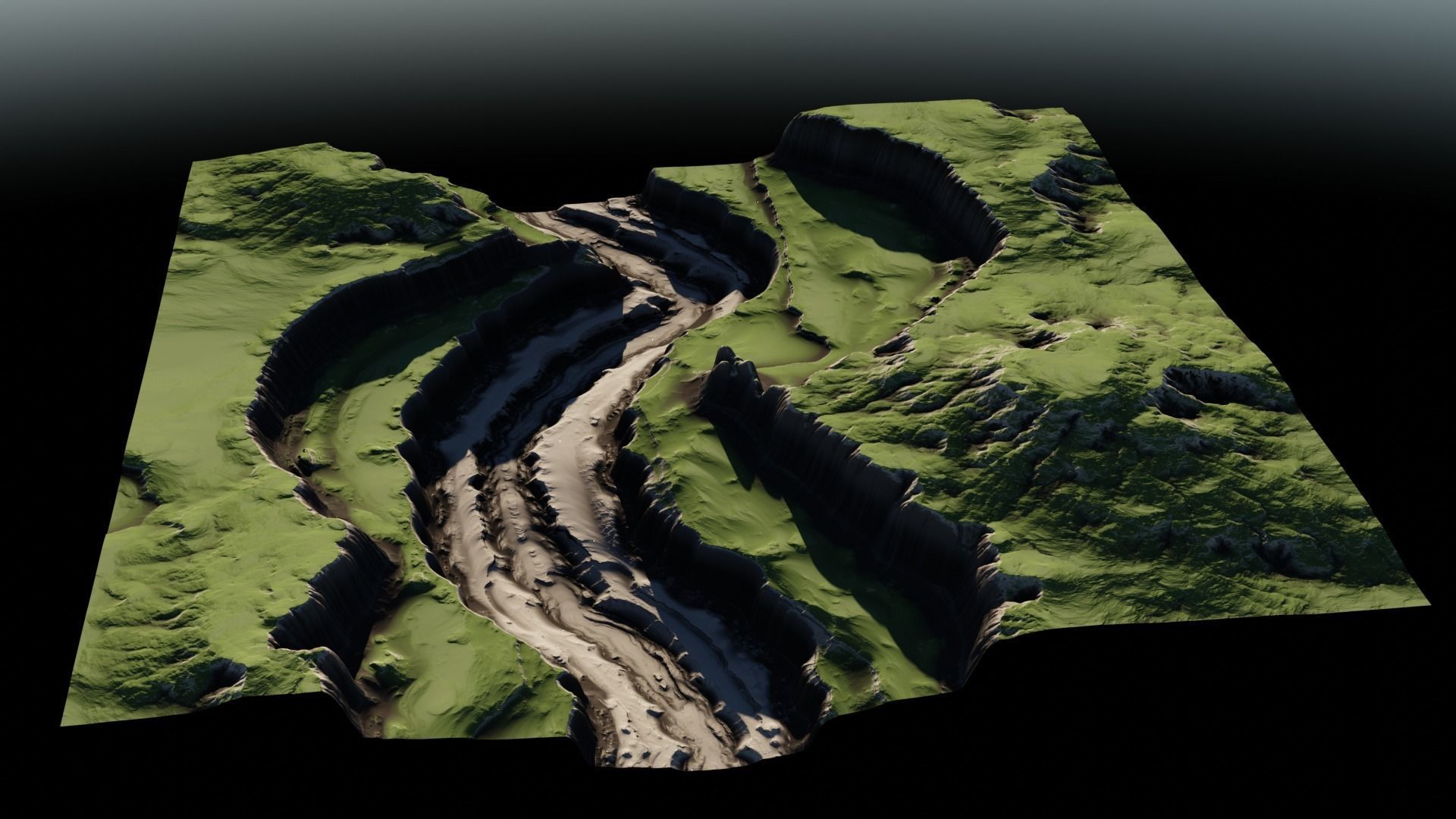 Plateau River 03 3D model | CGTrader