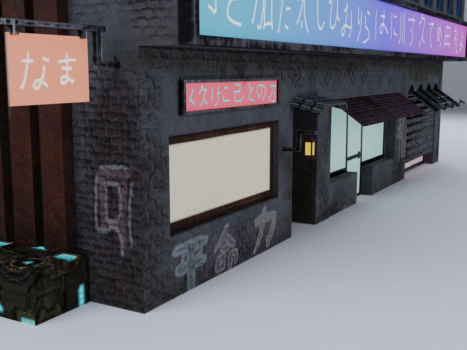 3D model Cyberpunk Building 12 VR / AR / low-poly | CGTrader