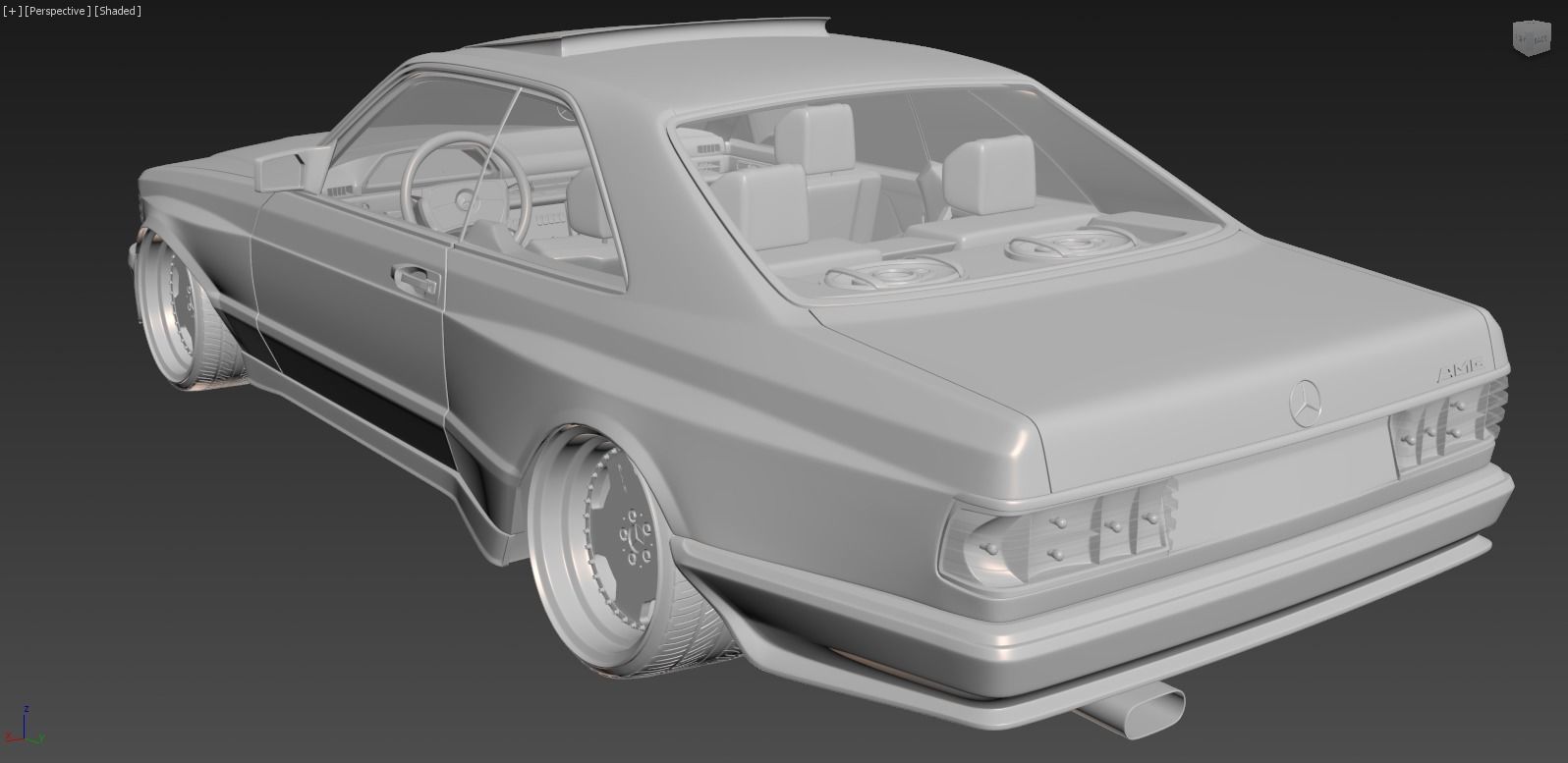 MERCEDES SEC ULTRA WIDE STANCE 3D model | CGTrader