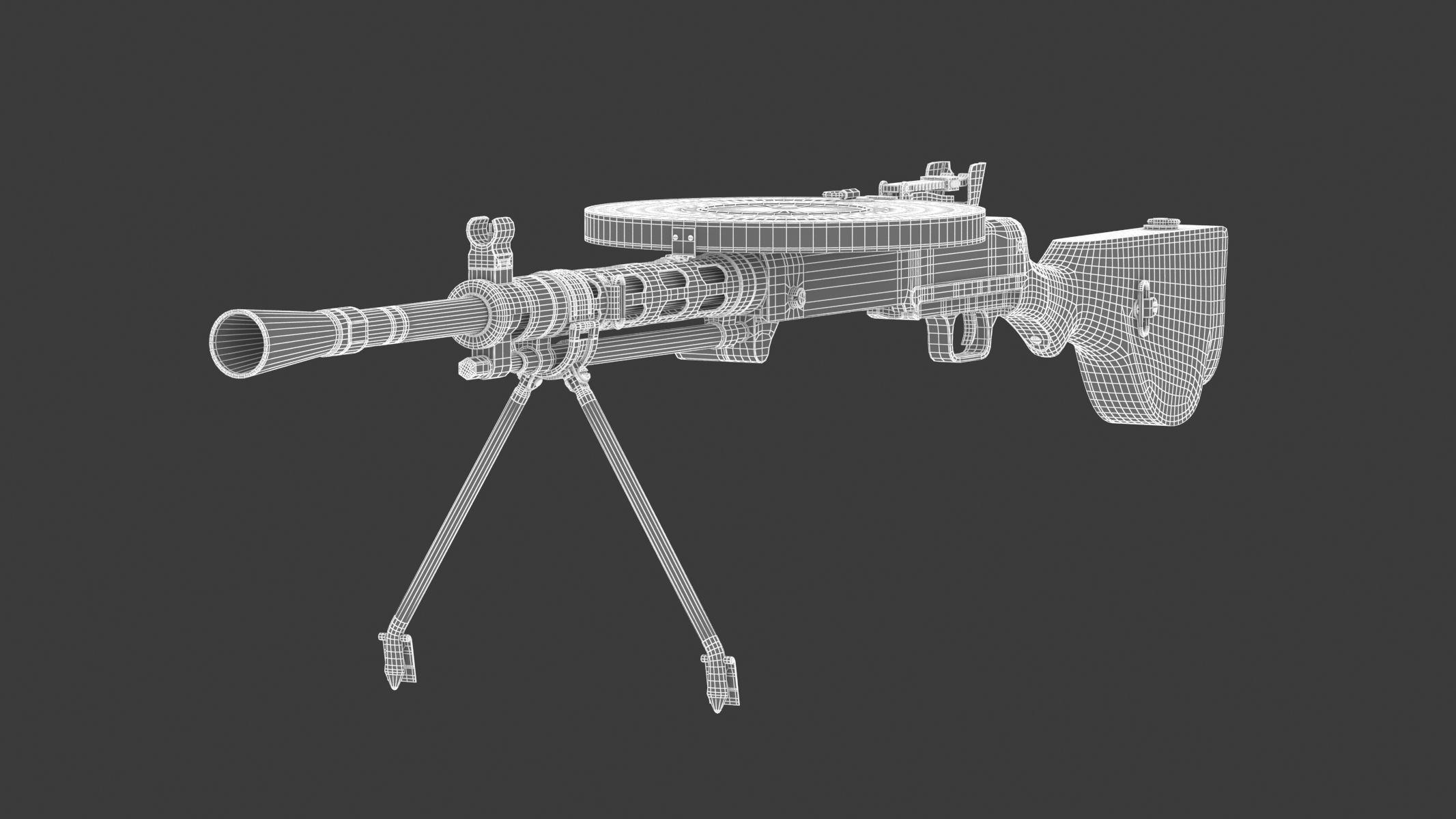 Degtyaryov machine gun 3D model | CGTrader