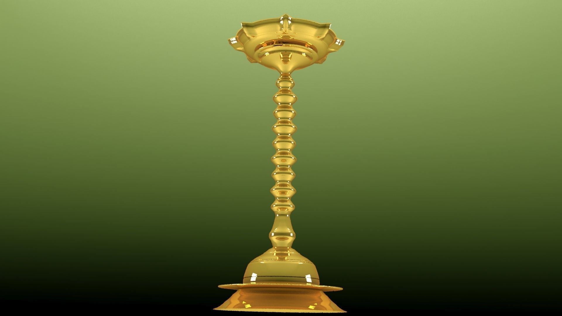 Samai 3d model gold candle 3D model | CGTrader