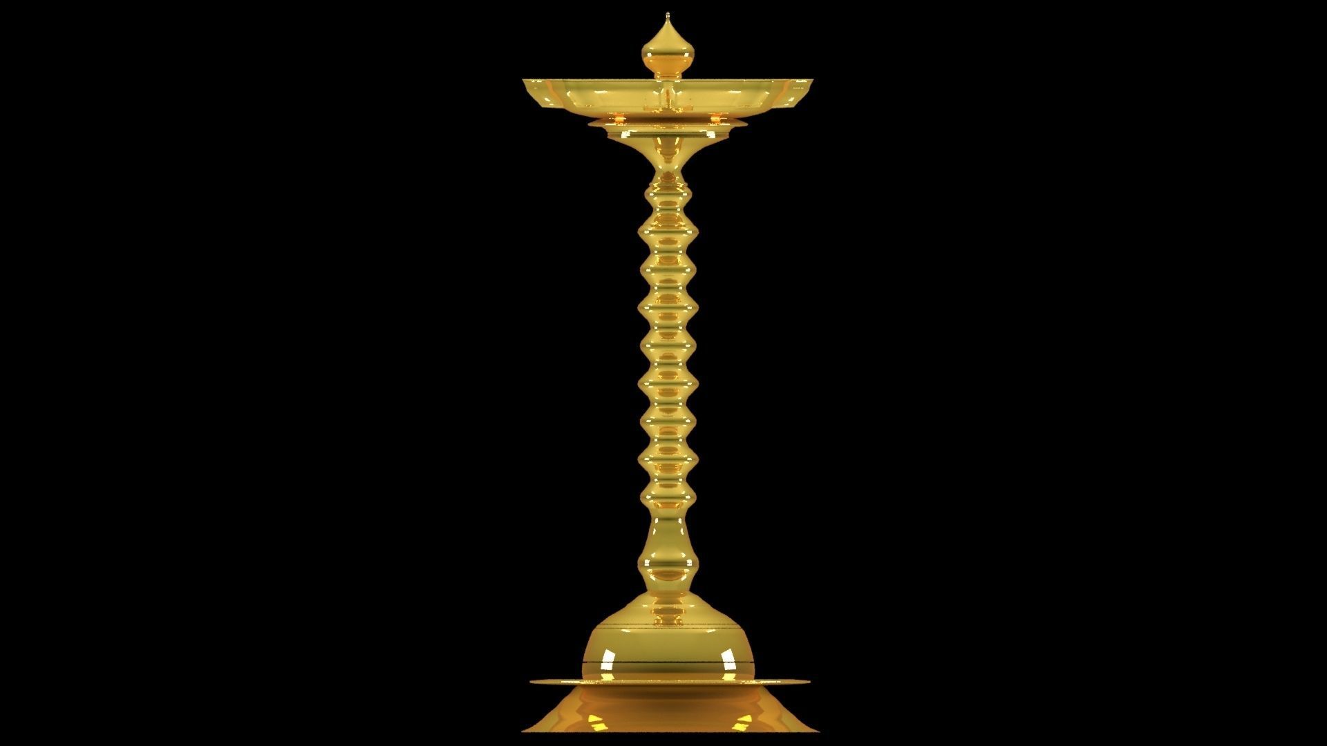 Samai 3d model gold candle 3D model | CGTrader