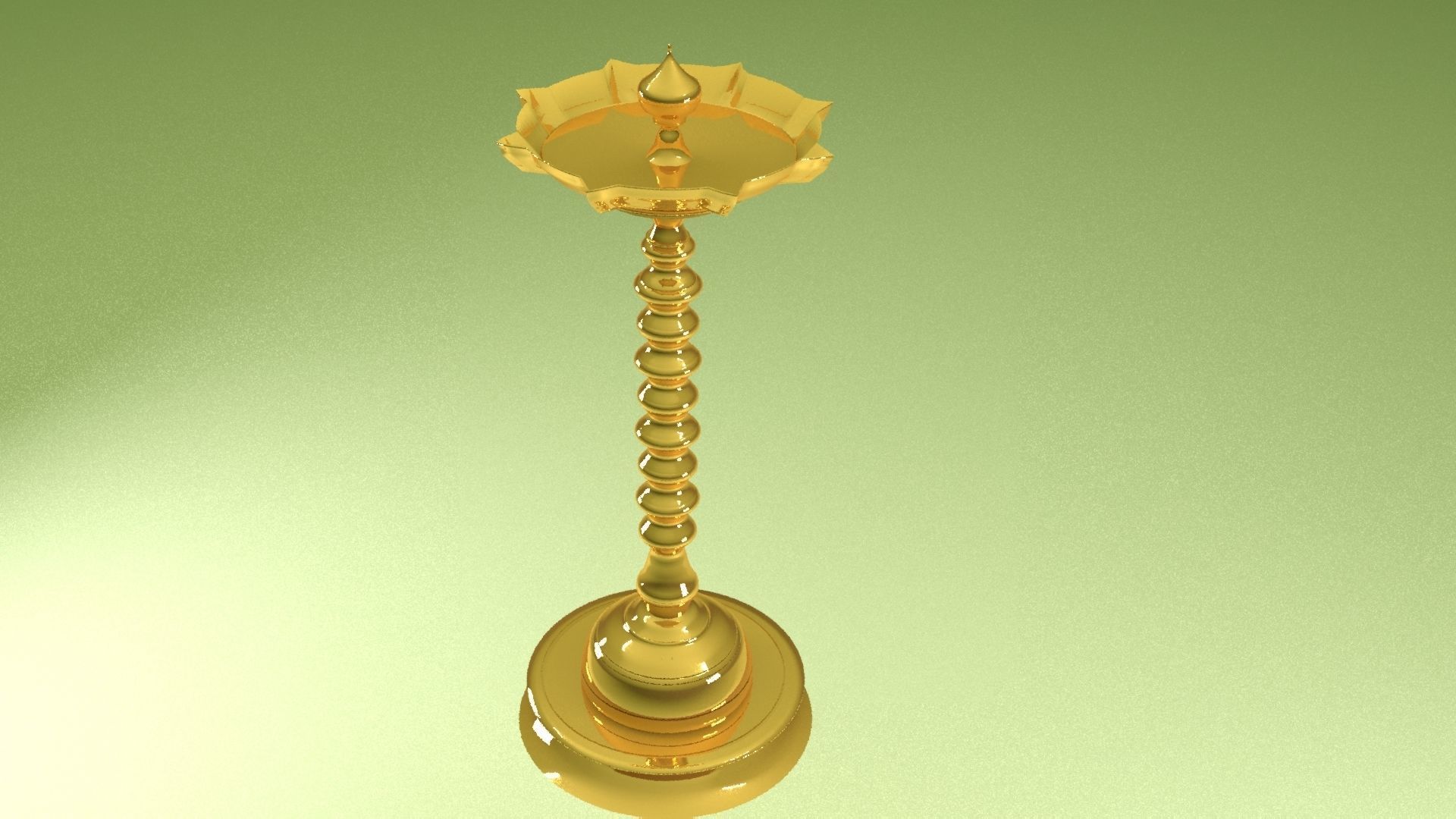 Samai 3d model gold candle 3D model | CGTrader