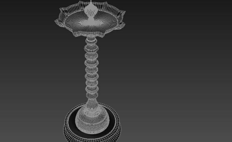 Samai 3d model gold candle 3D model | CGTrader