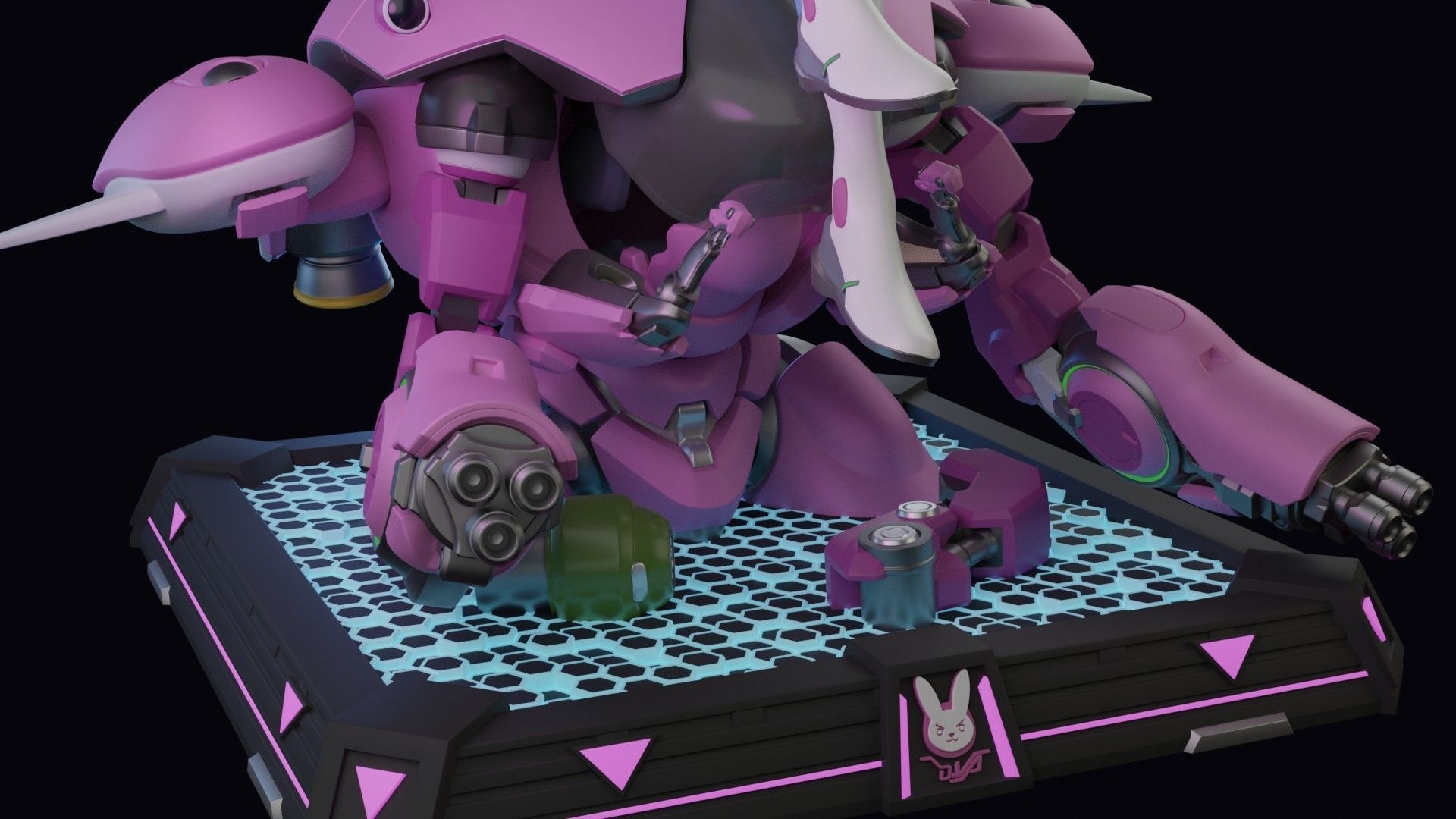 Overwatch - DVa 3D model 3D printable | CGTrader