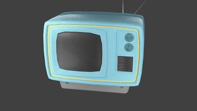 3D model 80 s TV VR / AR / low-poly | CGTrader