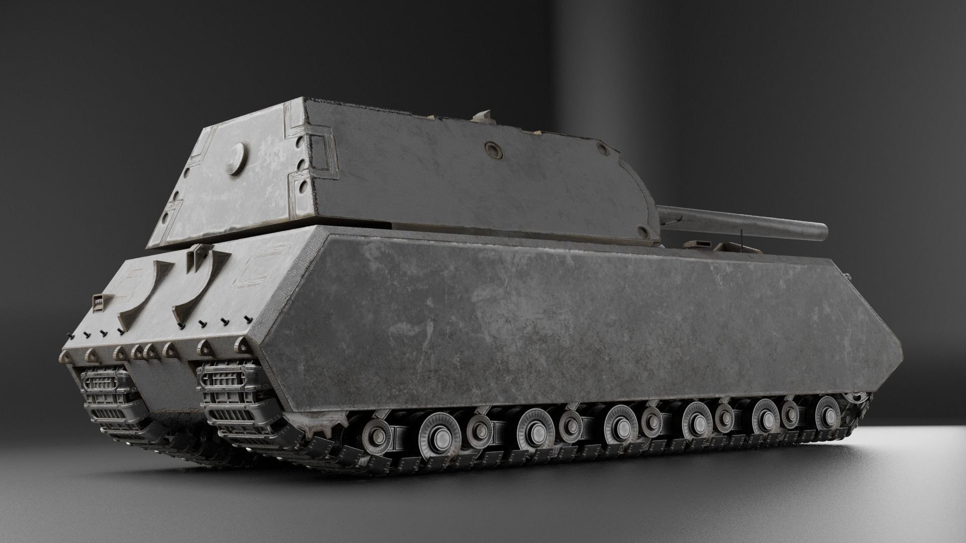 3D model Low Poly Maus Panzer Tank - 3 Skins - Shell VR / AR / low-poly ...