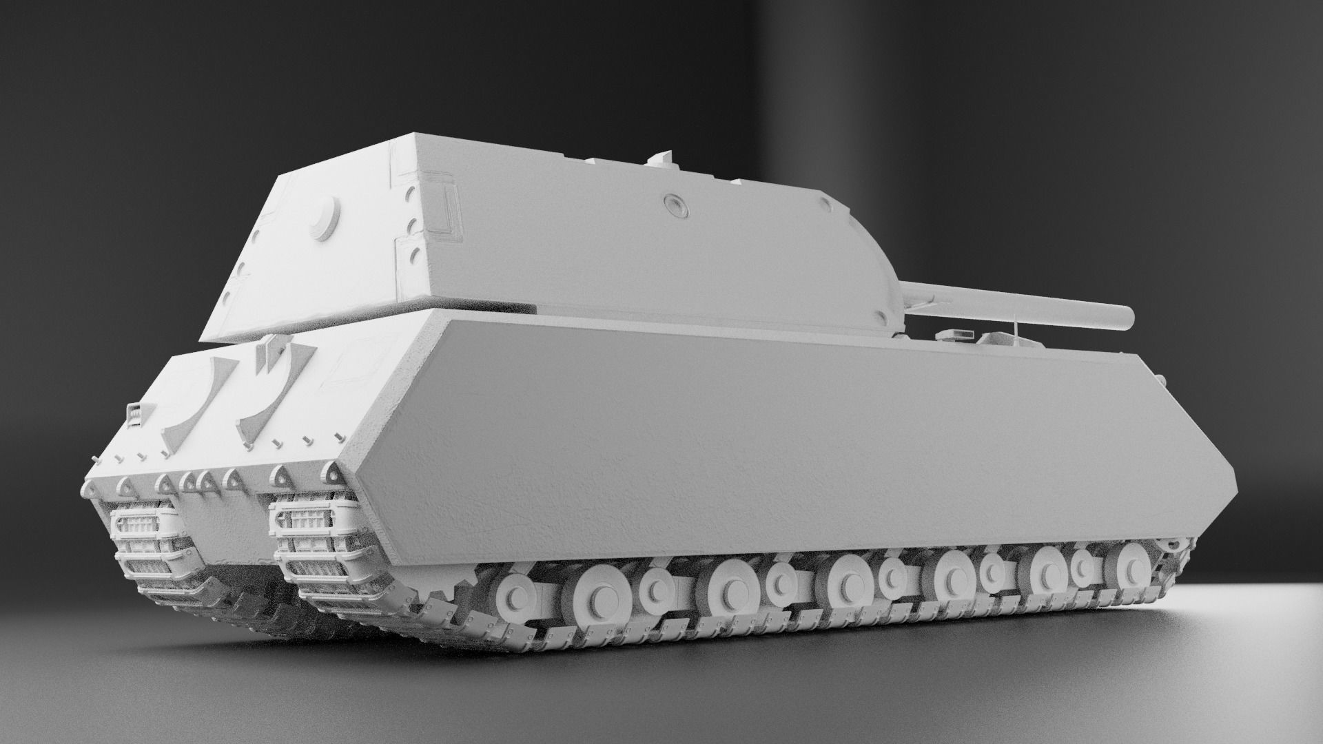 3D model Low Poly Maus Panzer Tank - 3 Skins - Shell VR / AR / low-poly ...