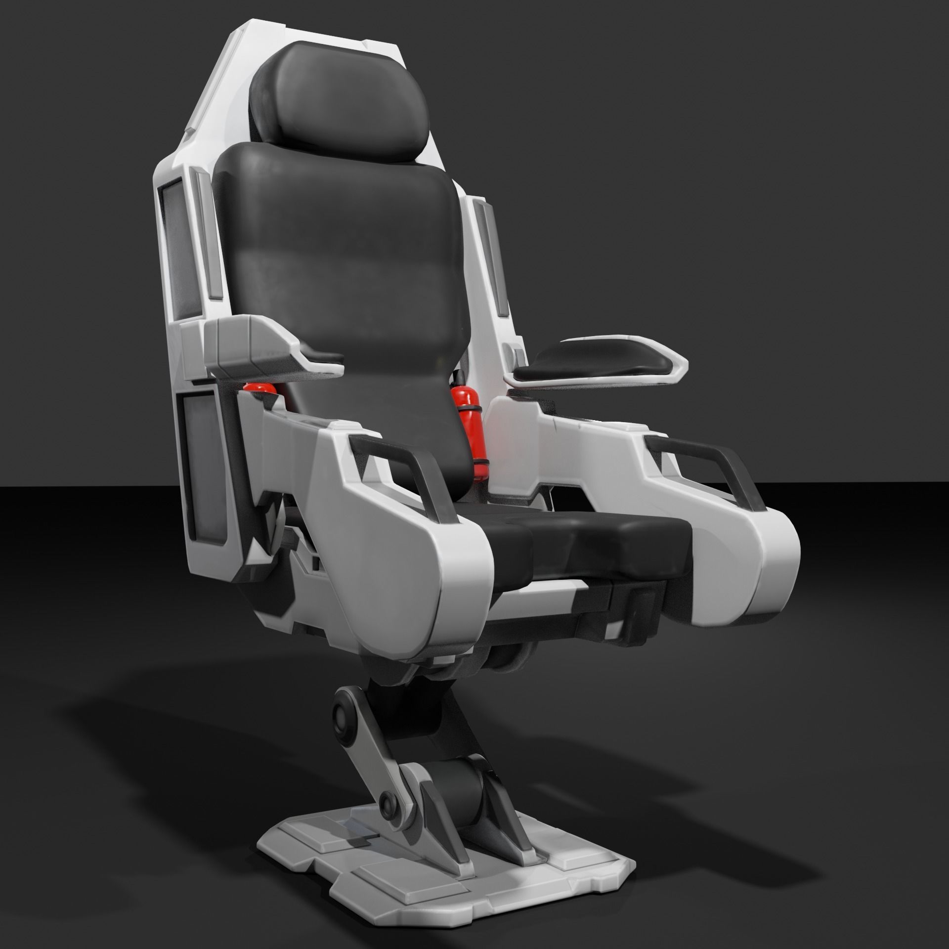 Sci-Fi Chair White 3D model | CGTrader