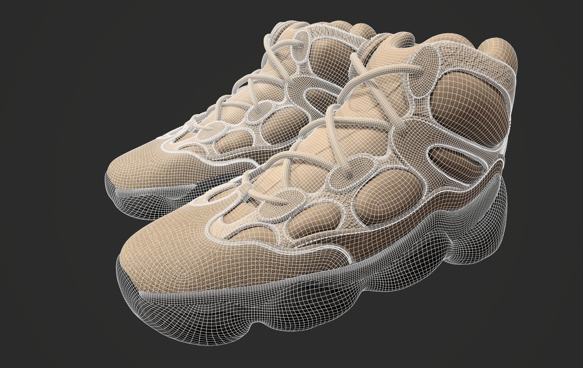 3D model YEEZY 500 High - Shale Warm - Kanye West - Streetwear VR / AR ...