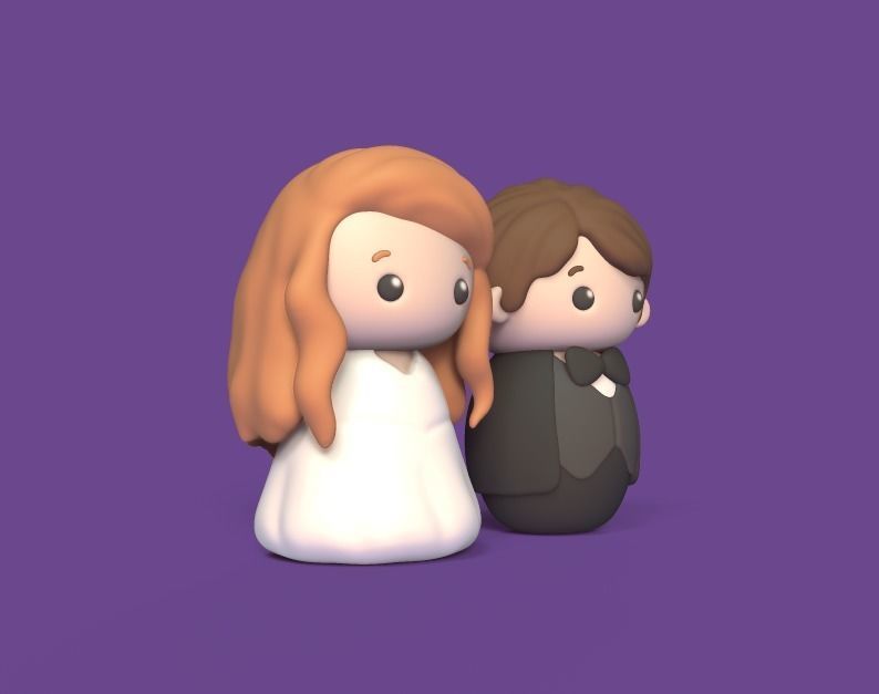 Wedding Cake Topper 3D model 3D printable | CGTrader
