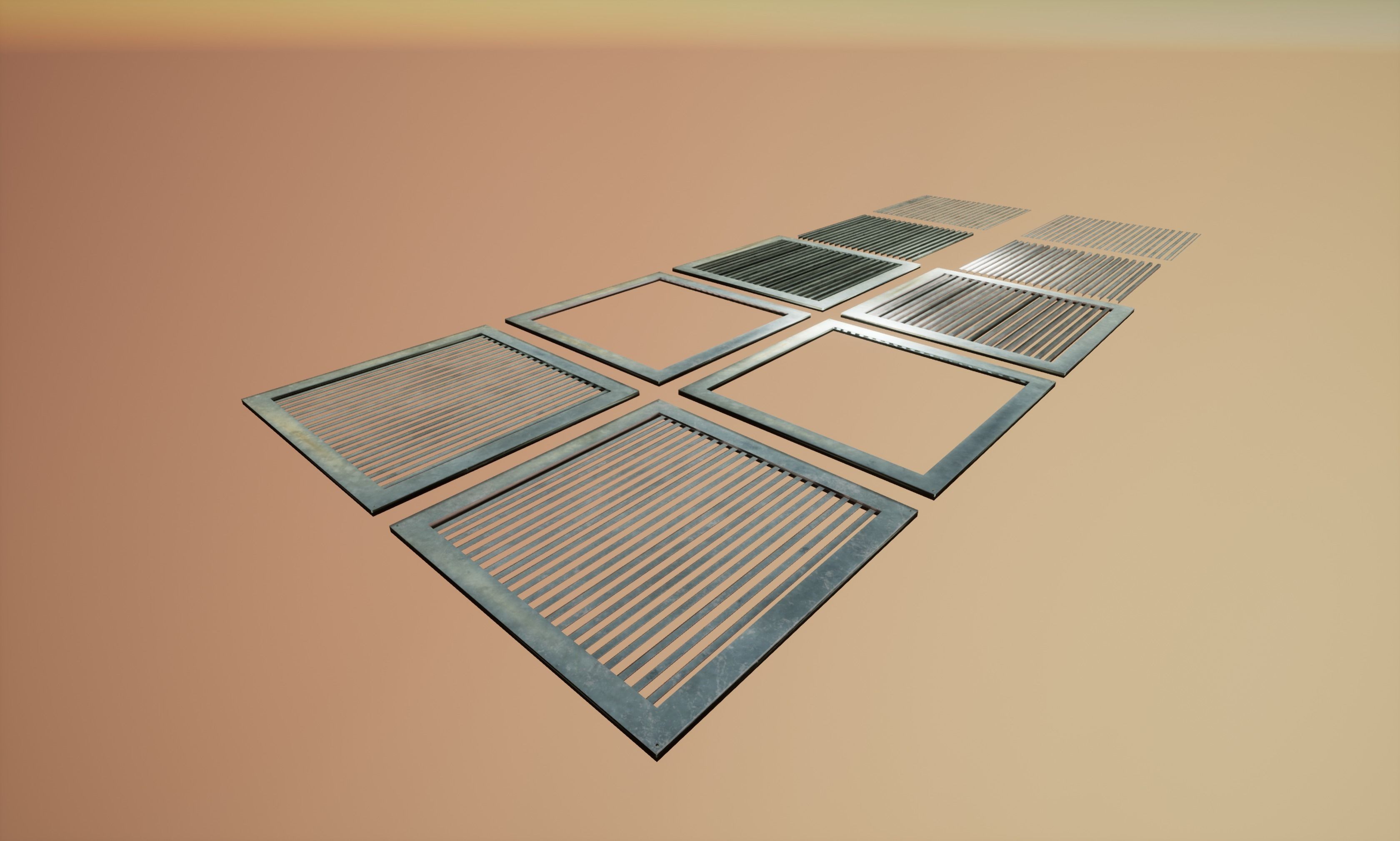 Grate Floor Small Pack FREE free VR / AR / low-poly 3D model | CGTrader