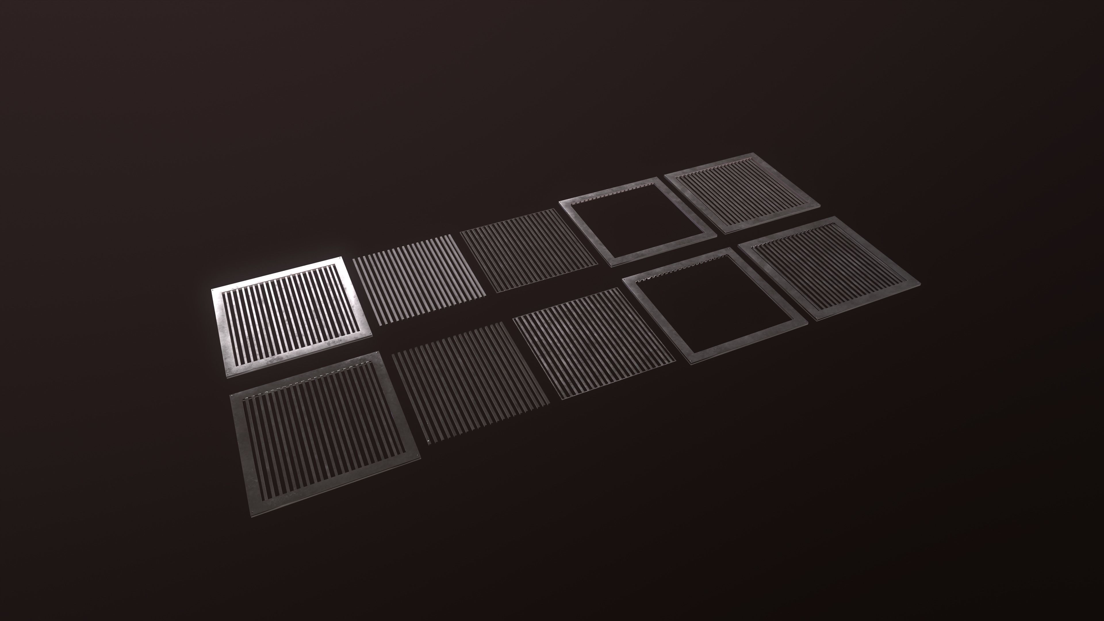 Grate Floor Small Pack FREE free VR / AR / low-poly 3D model | CGTrader