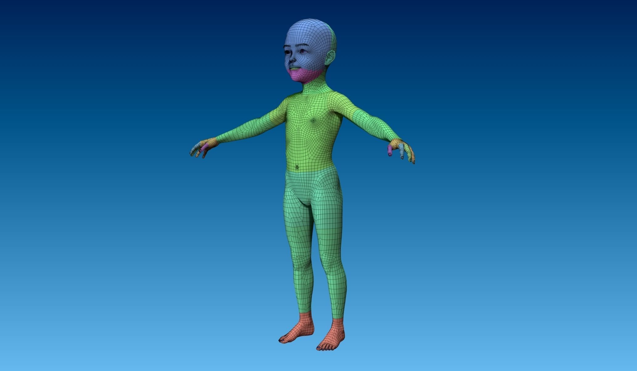 3D model Realistic child base mesh VR / AR / low-poly | CGTrader