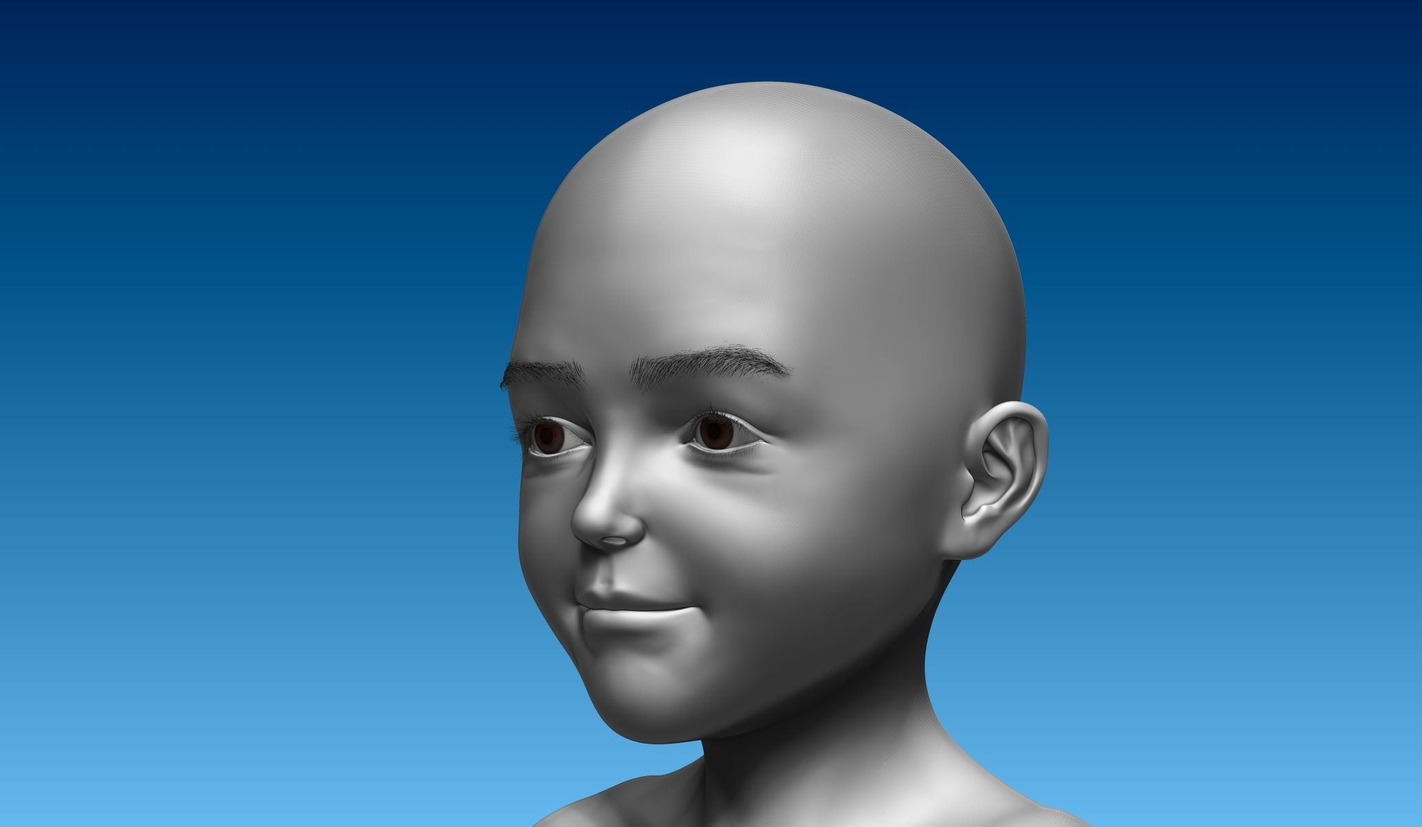 3D model Realistic child base mesh VR / AR / low-poly | CGTrader