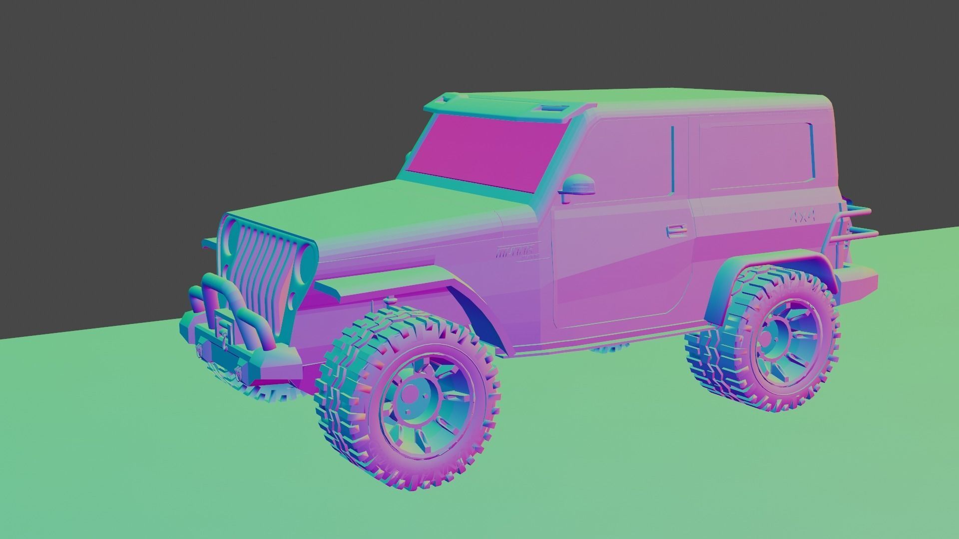 3D model Mahindra THAR 2015 modified VR / AR / low-poly | CGTrader