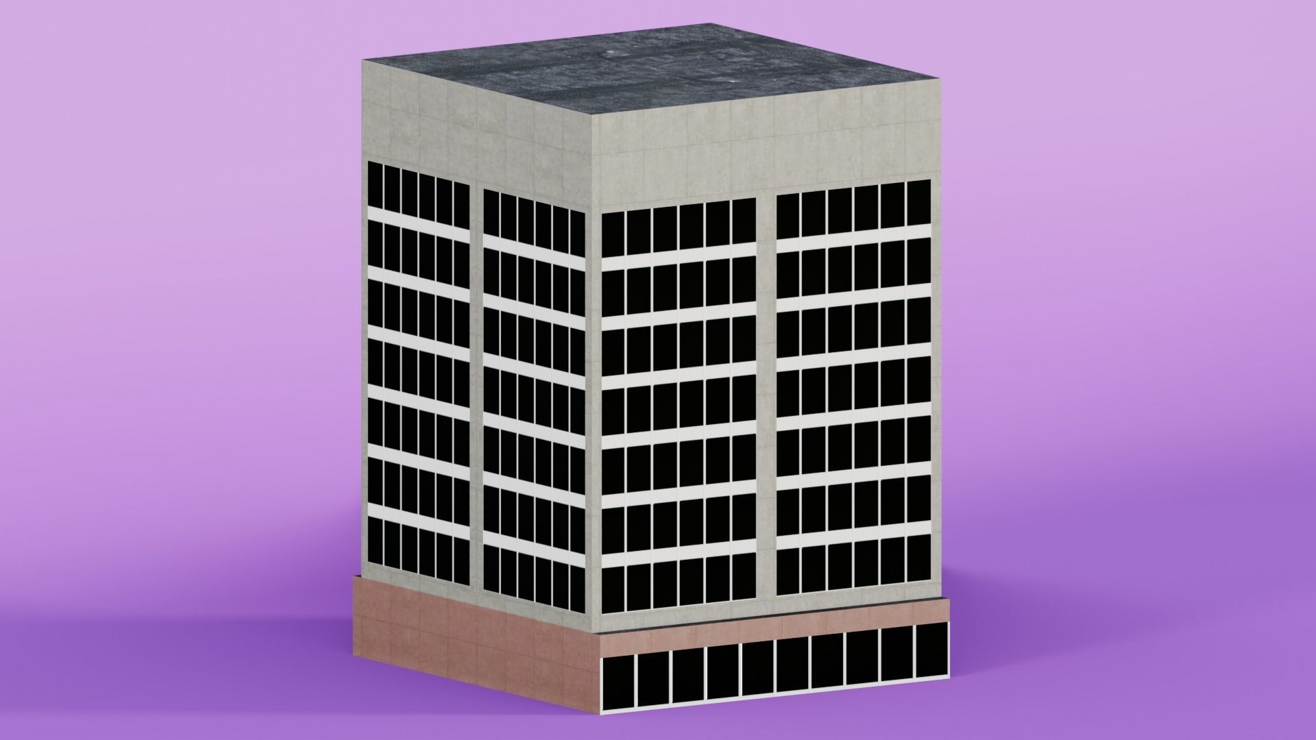 3D model Square office building VR / AR / low-poly | CGTrader