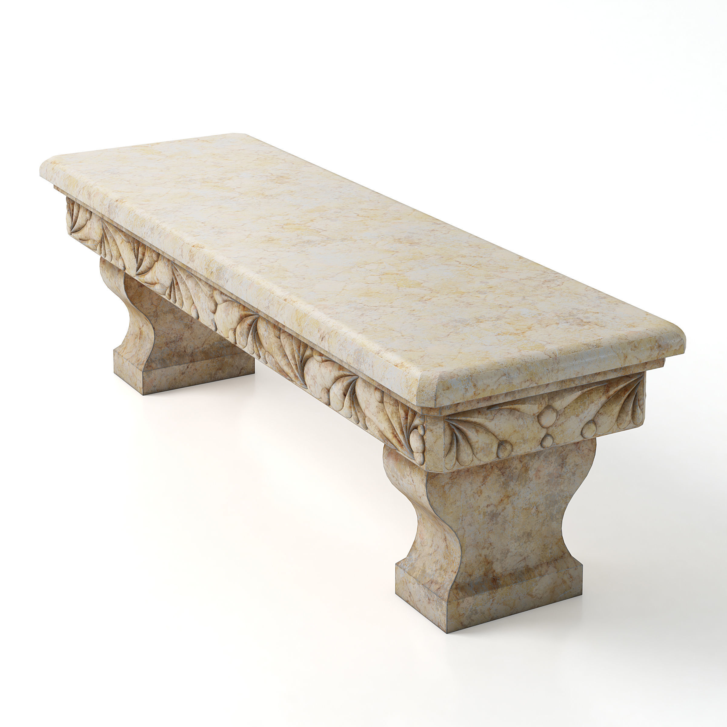 Stone Bench 3D model | CGTrader