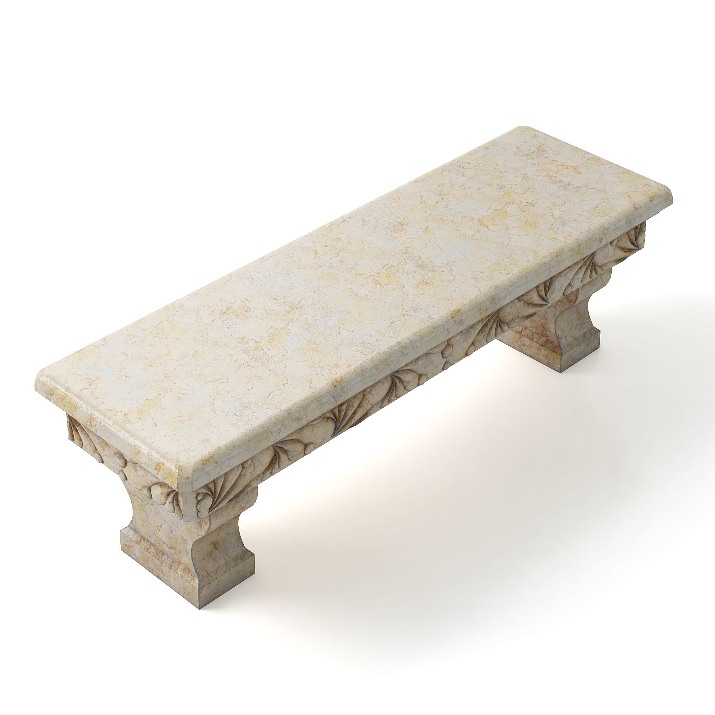 Stone Bench 3D model | CGTrader