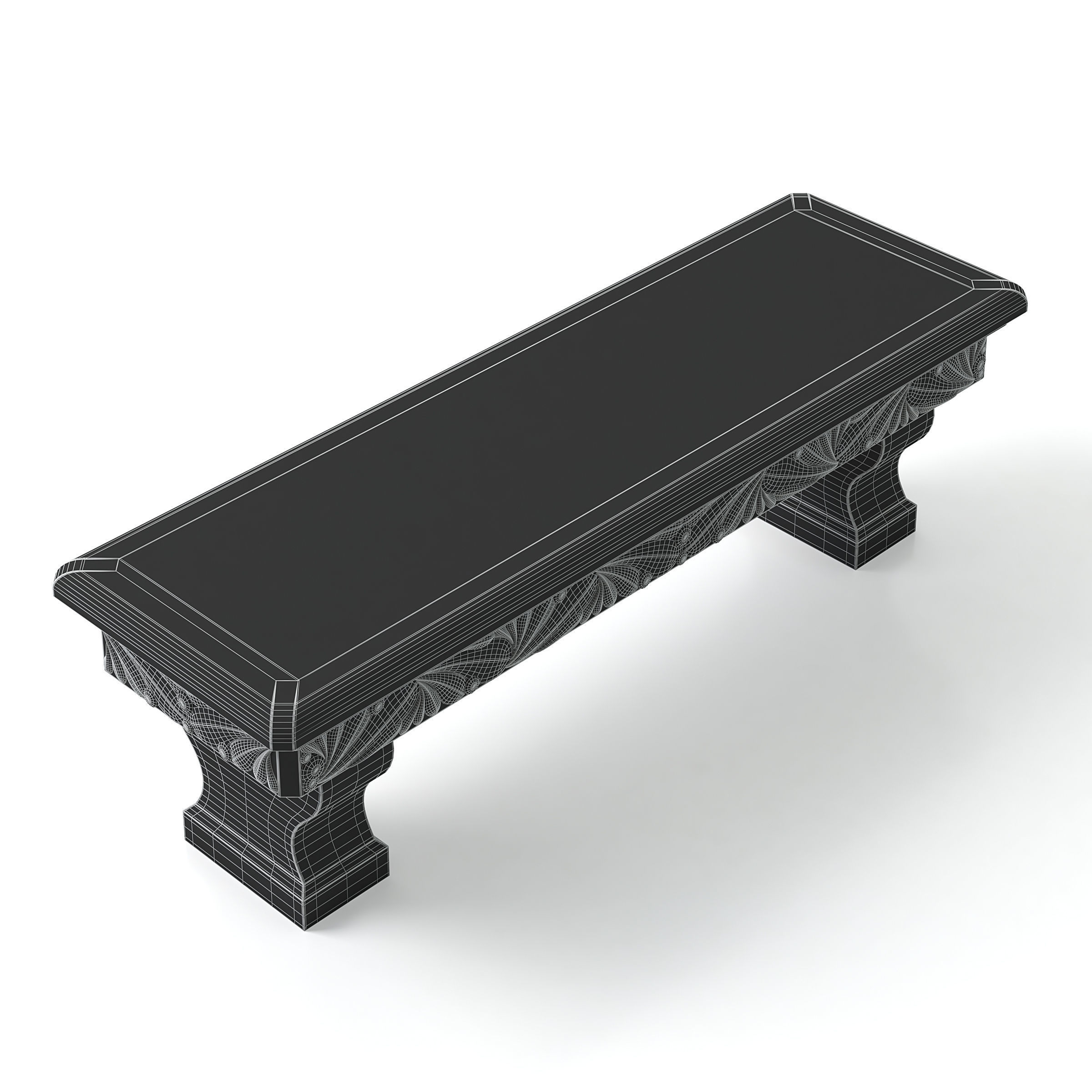 Stone Bench 3D model | CGTrader