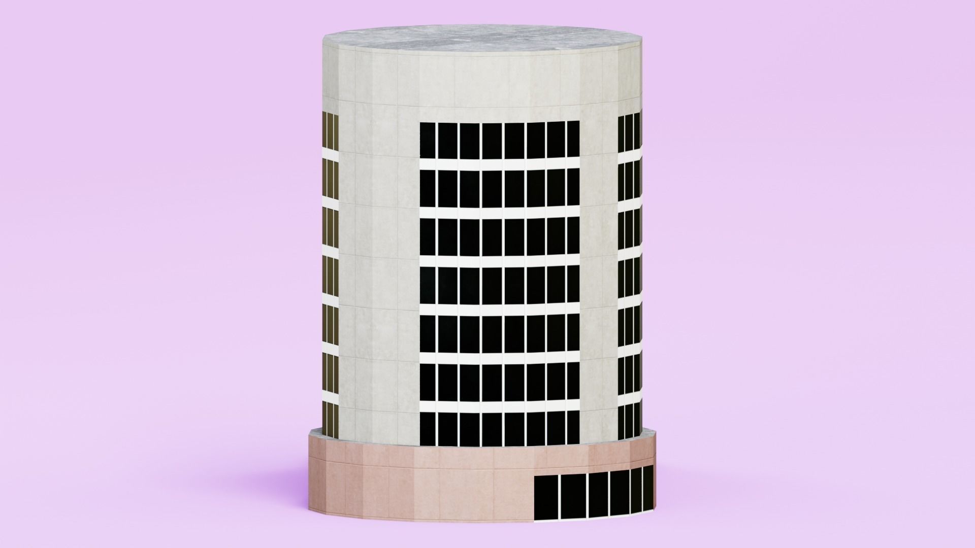 3D model Round office building VR / AR / low-poly | CGTrader