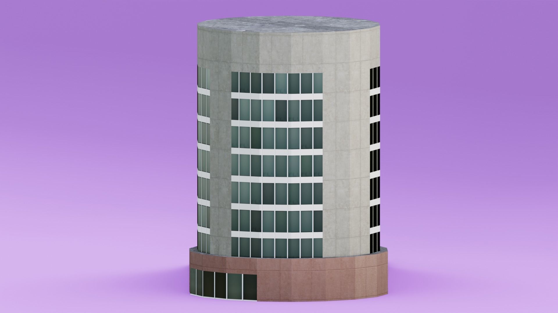 3D model Round office building VR / AR / low-poly | CGTrader