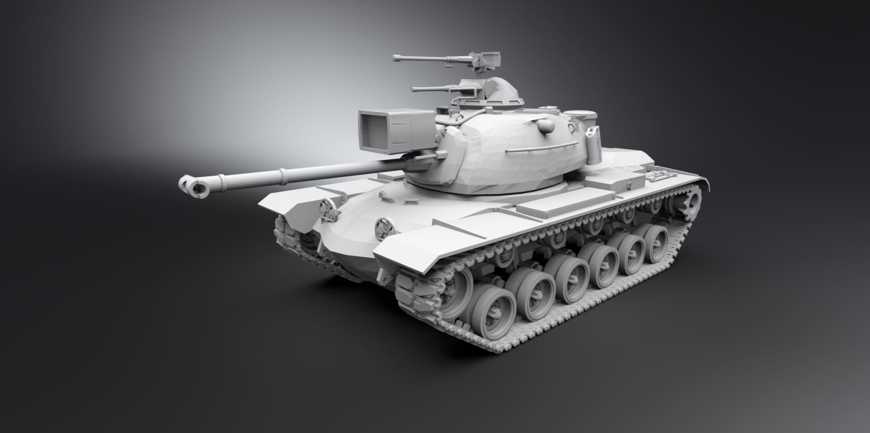 M48 Patton Scale Model 3D model 3D printable | CGTrader