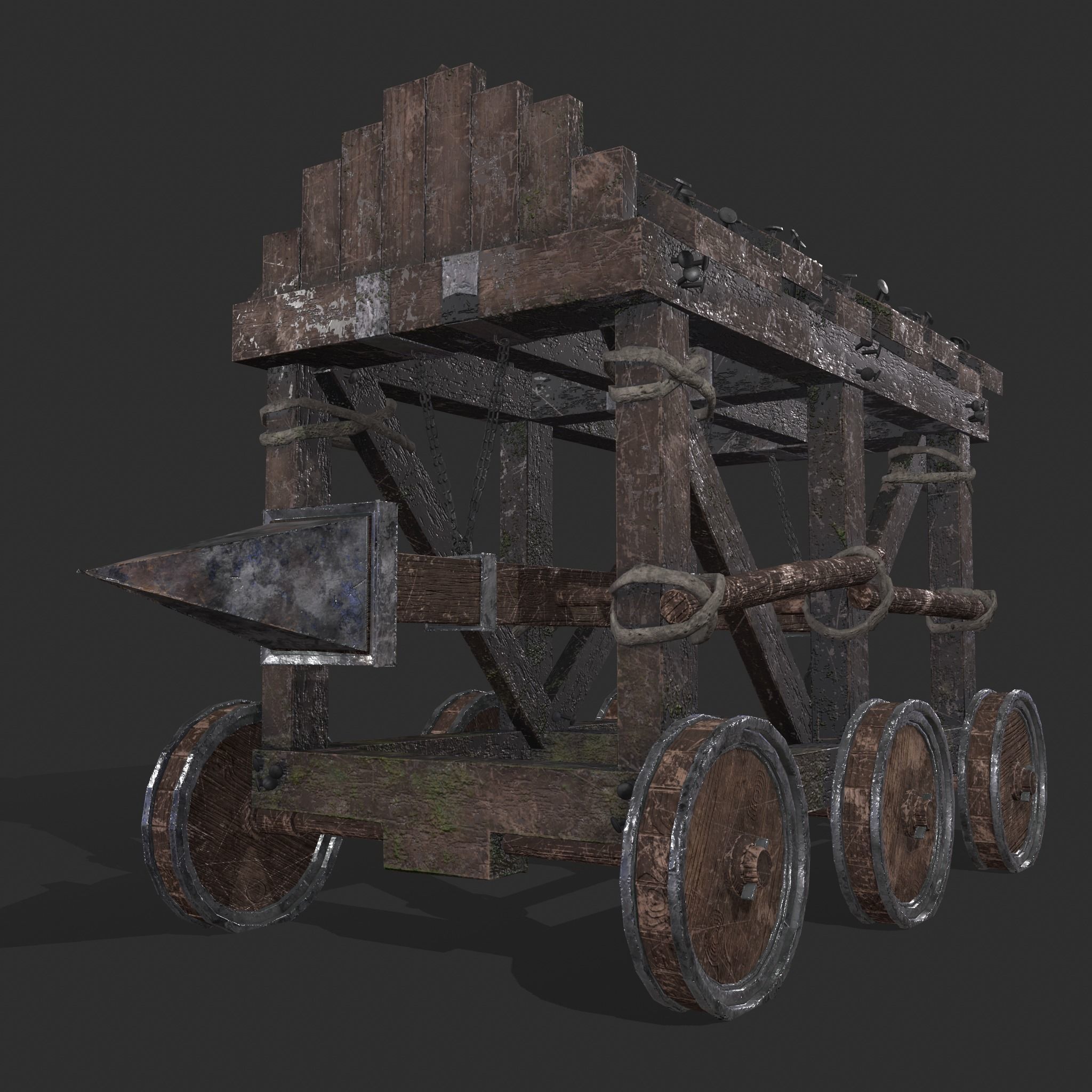 3D model War Mechanism Battering Ram VR / AR / low-poly | CGTrader