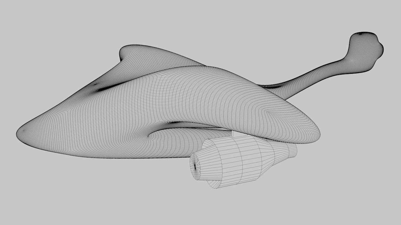 3D model Futuristic Seaplane Exterior Design VR / AR / low-poly | CGTrader