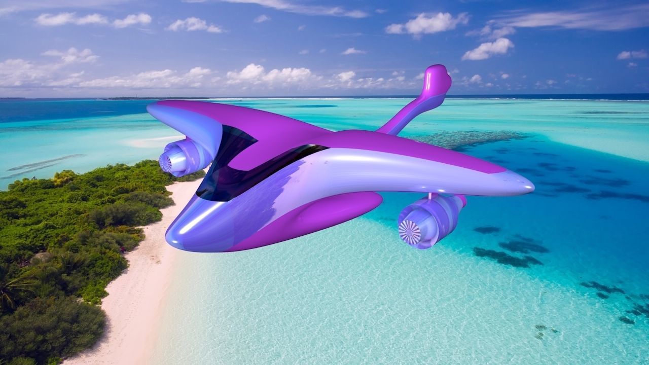 3D model Futuristic Seaplane Exterior Design VR / AR / low-poly | CGTrader