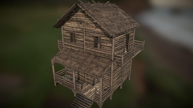 3D model Wooden Shack 04 VR / AR / low-poly | CGTrader