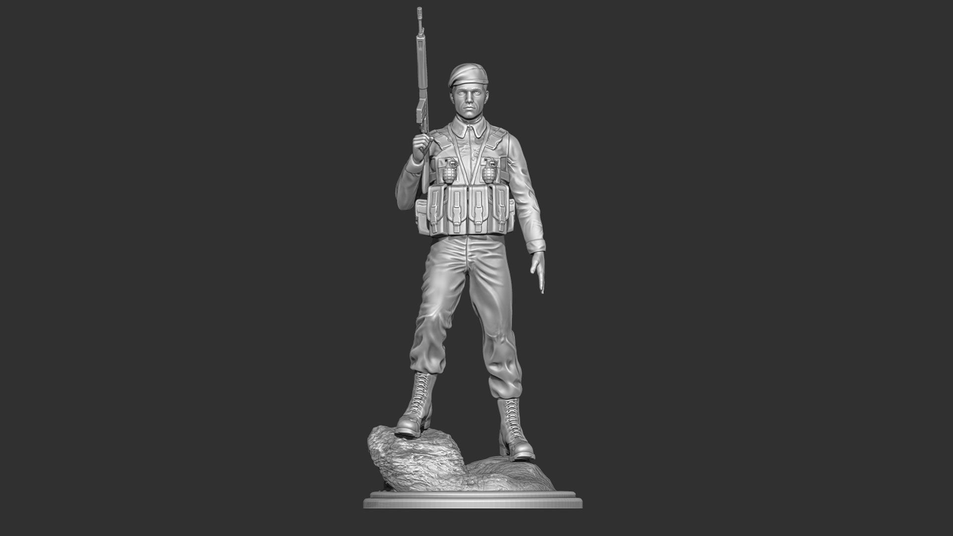 Commando Statue 3D model 3D printable | CGTrader