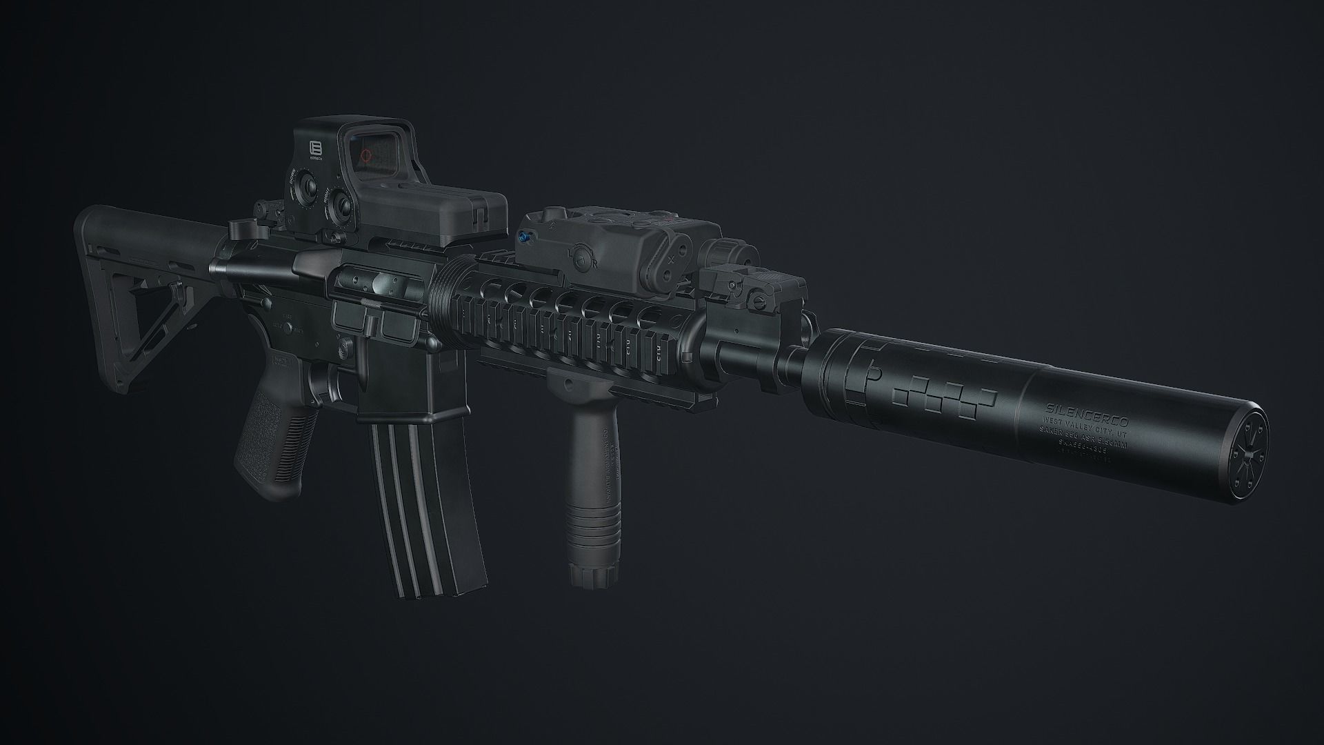 3D model Handguard KAC RIS 6 inch VR / AR / low-poly | CGTrader