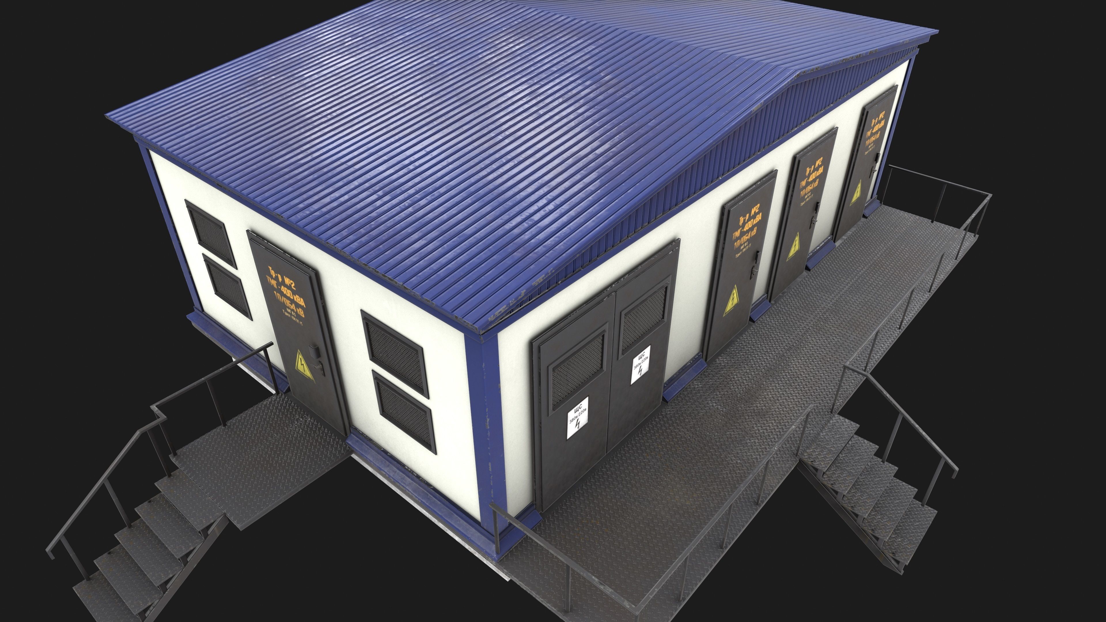 3D model Electrical substation VR / AR / low-poly | CGTrader