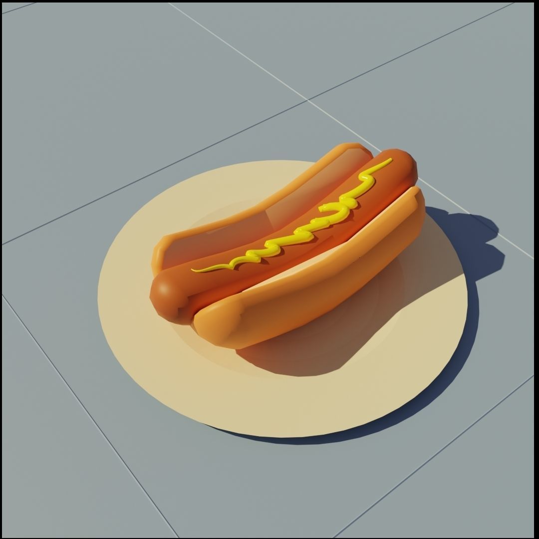 3D model Hot dog VR / AR / low-poly | CGTrader