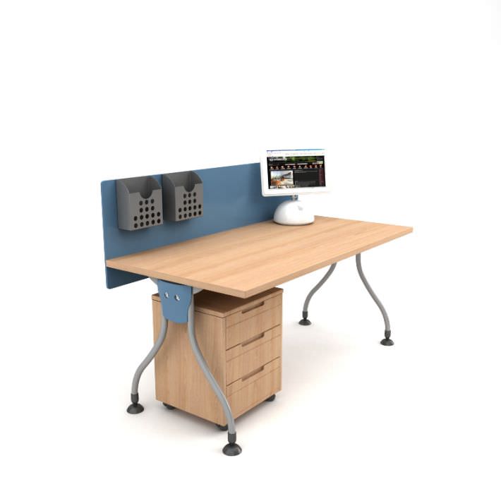 Work Desk With Drawers 3D model | CGTrader