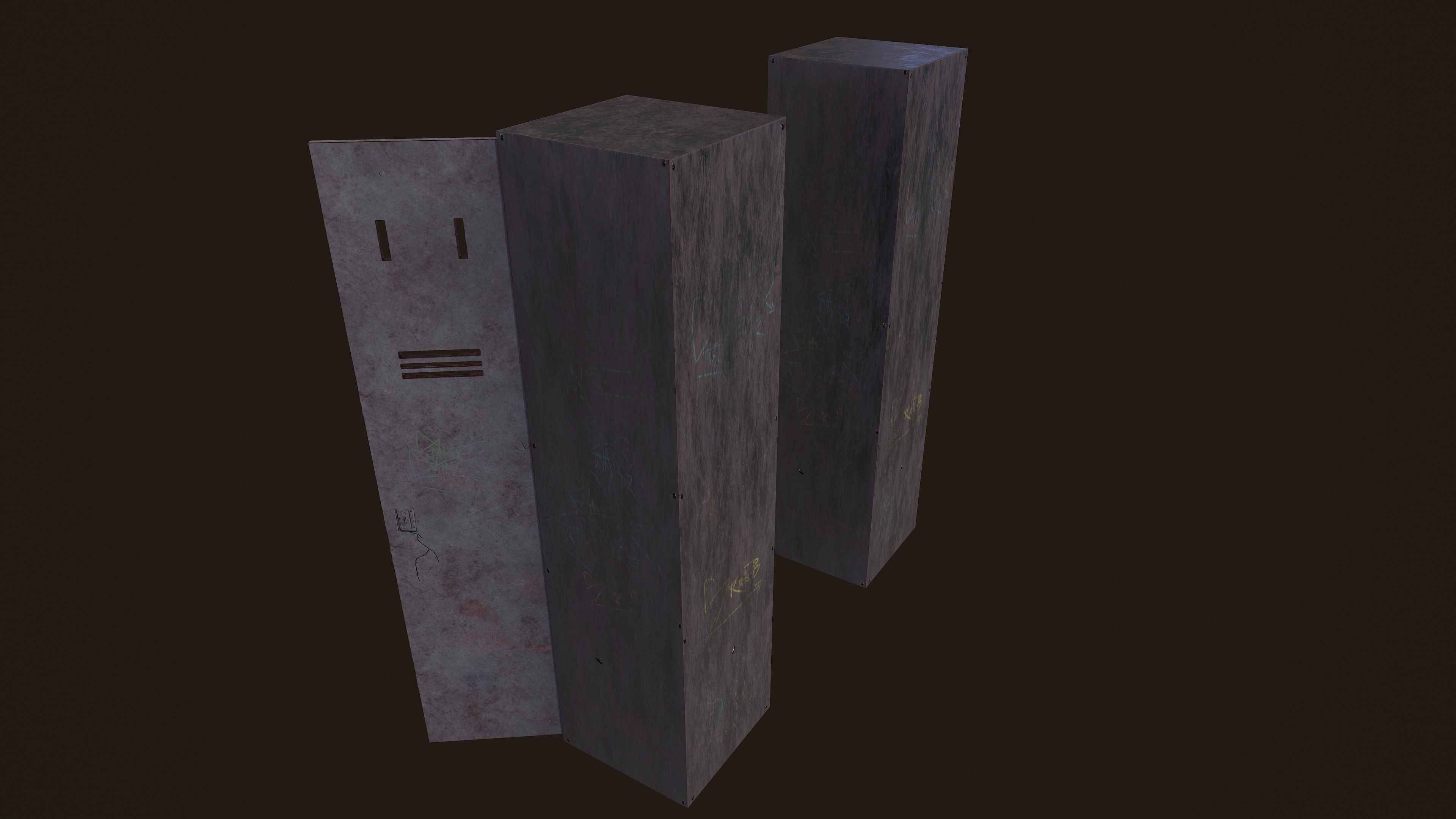 Locker Dirty - Low Poly - FREE free VR / AR / low-poly 3D model ...