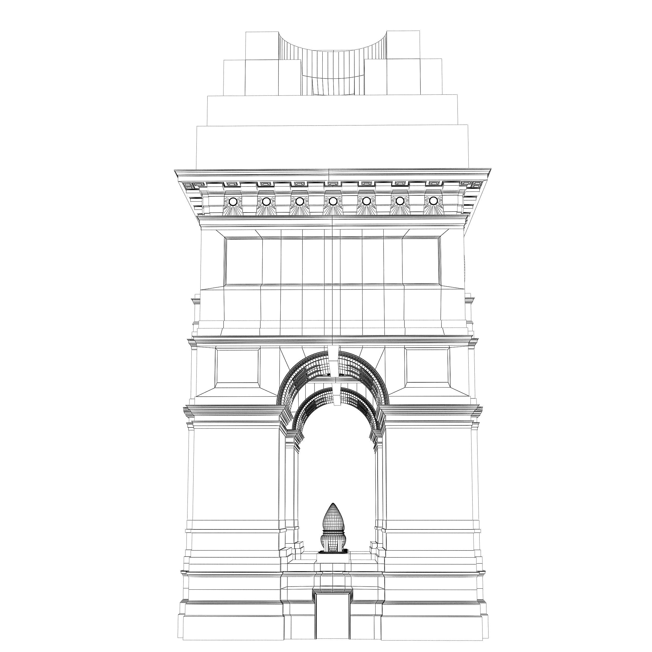 India Gate 3D model | CGTrader