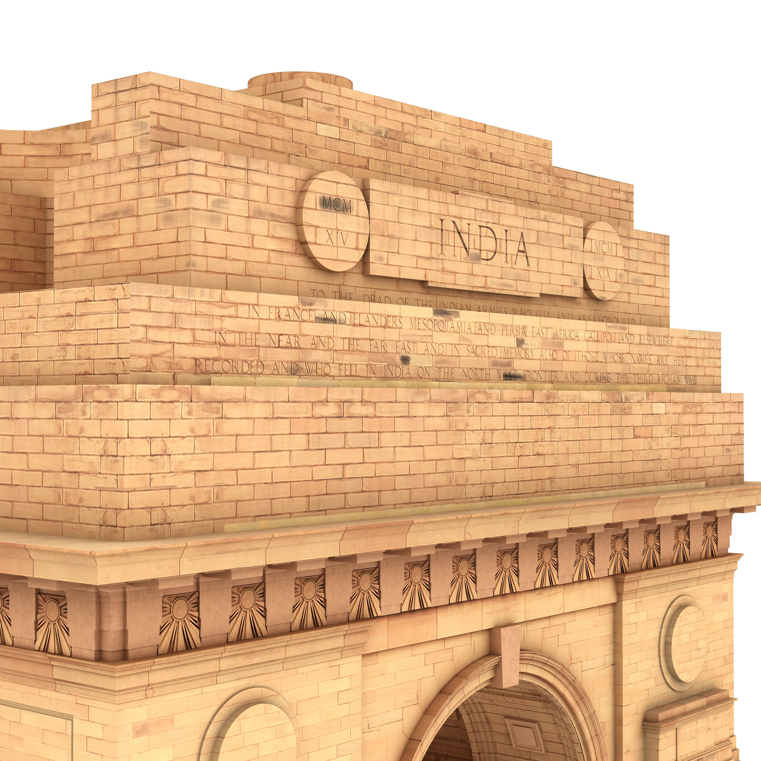 India Gate 3D model | CGTrader