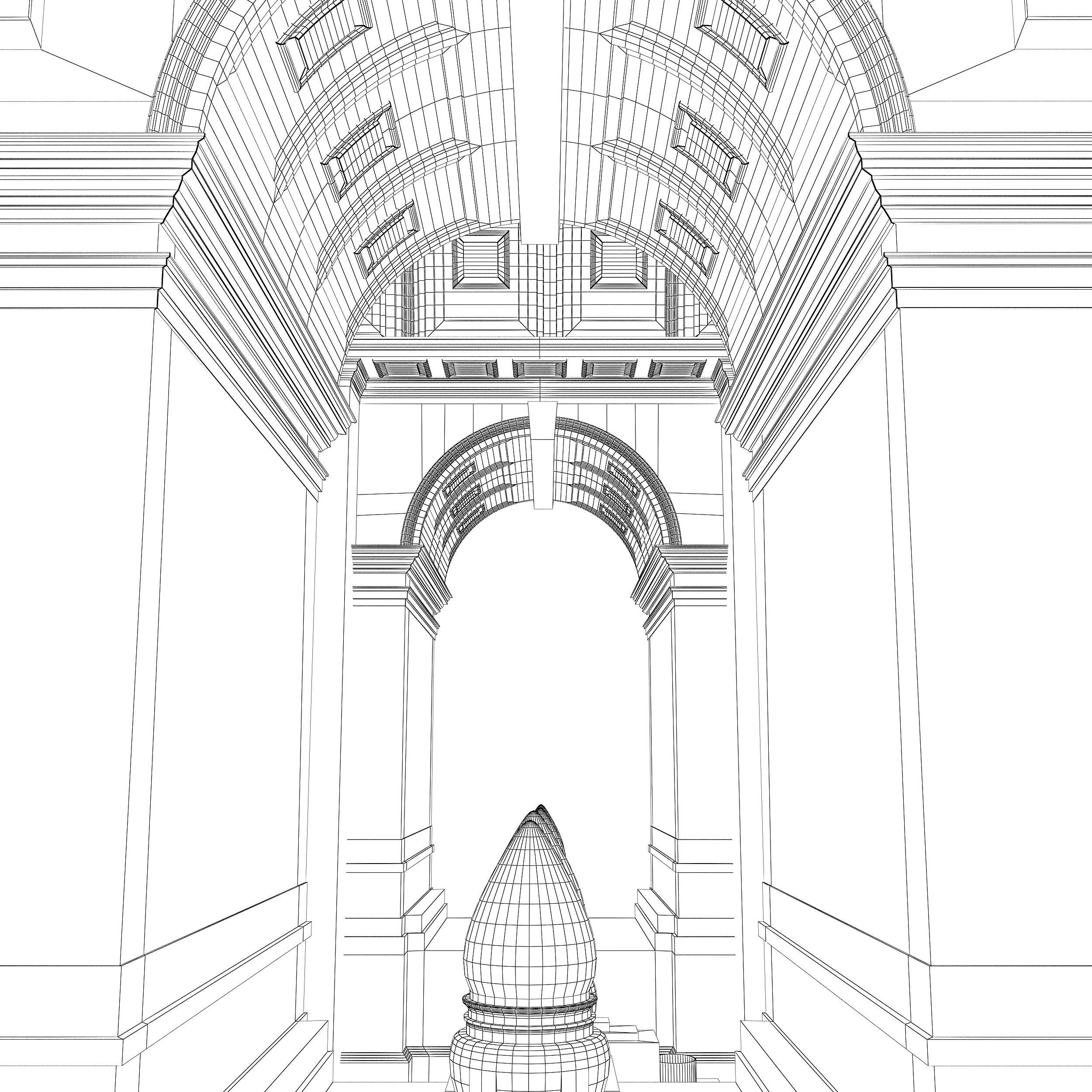 India Gate 3D model | CGTrader