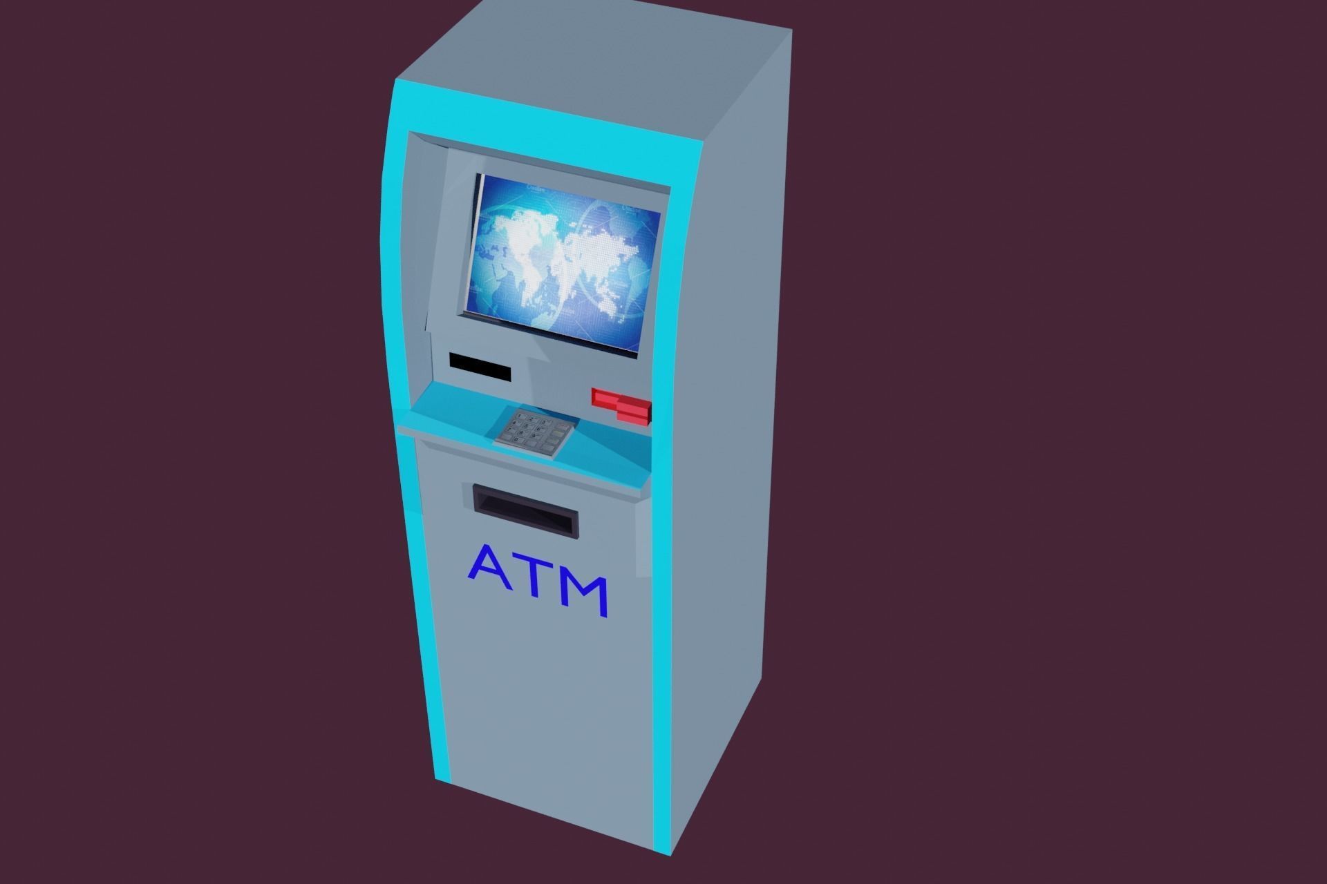 3D model ATM Machine VR / AR / low-poly | CGTrader