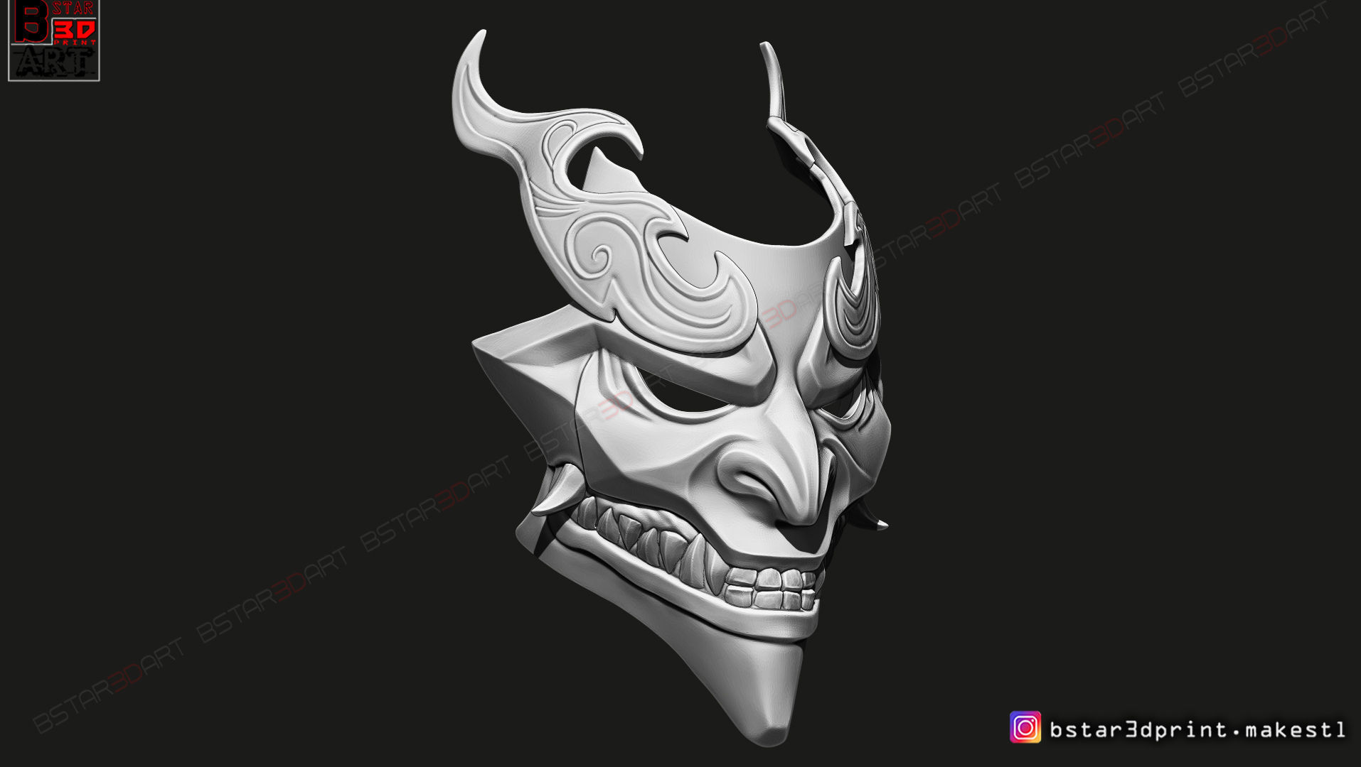 Shan Hai Scrolls Jhin Mask - Jhin God - League Of Legends 3D model 3D ...