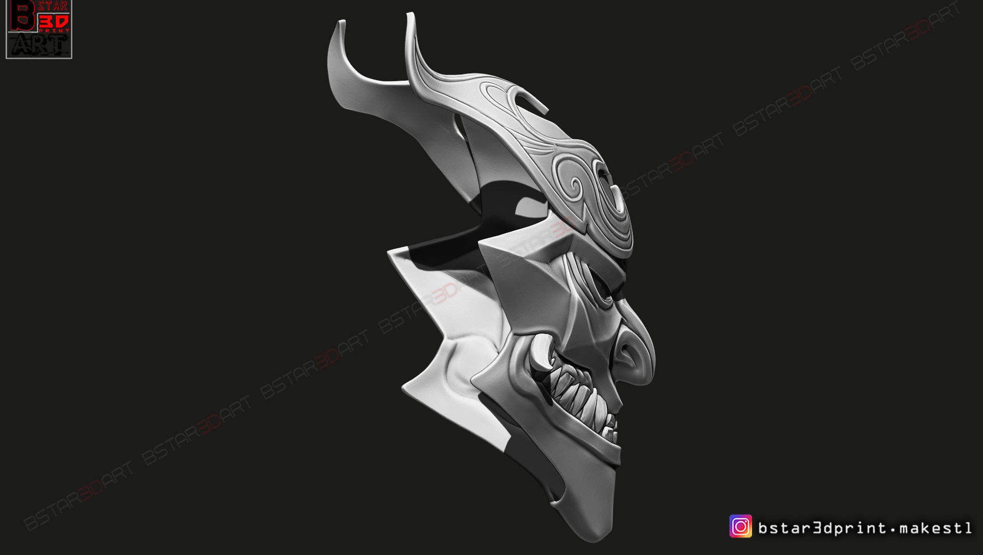 Shan Hai Scrolls Jhin Mask - Jhin God - League Of Legends 3D model 3D ...