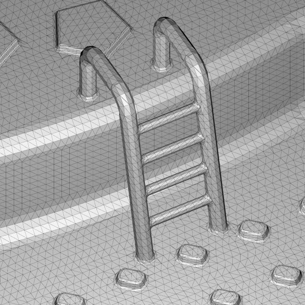 Stylish Swimming Pool 3D model 3D printable | CGTrader