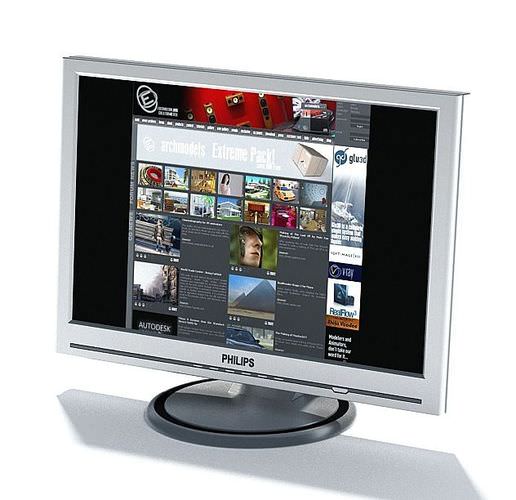 Phillips Flat Screen Computer Monitor 3D Model - CGTrader.com