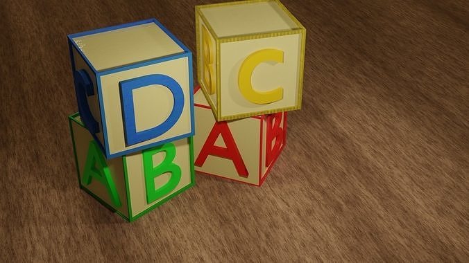 3D model baby cubes VR / AR / low-poly | CGTrader