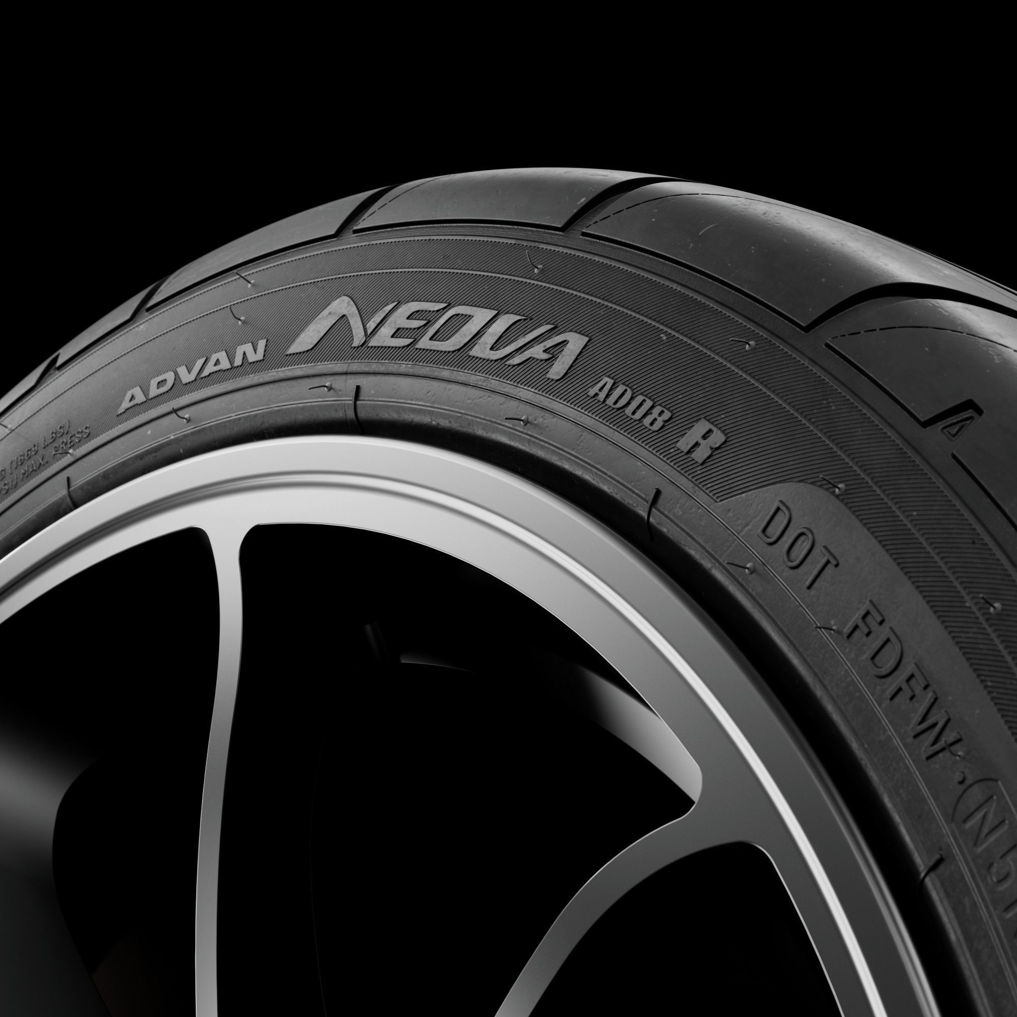 Yokohama Advan Neova AD08 R Dusty and New 3D model | CGTrader