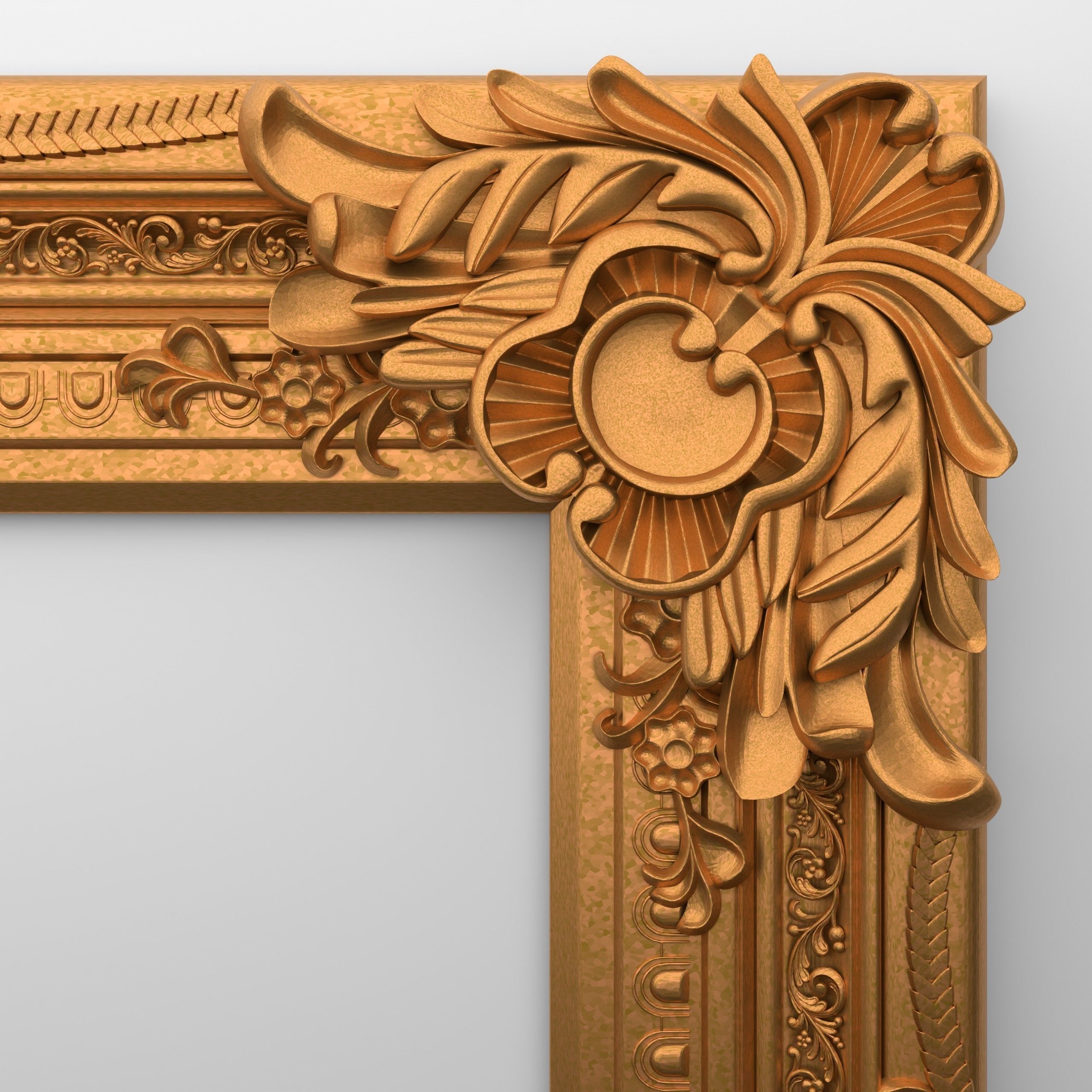 3D model frame in classic style for cnc manufacturing VR / AR / low ...