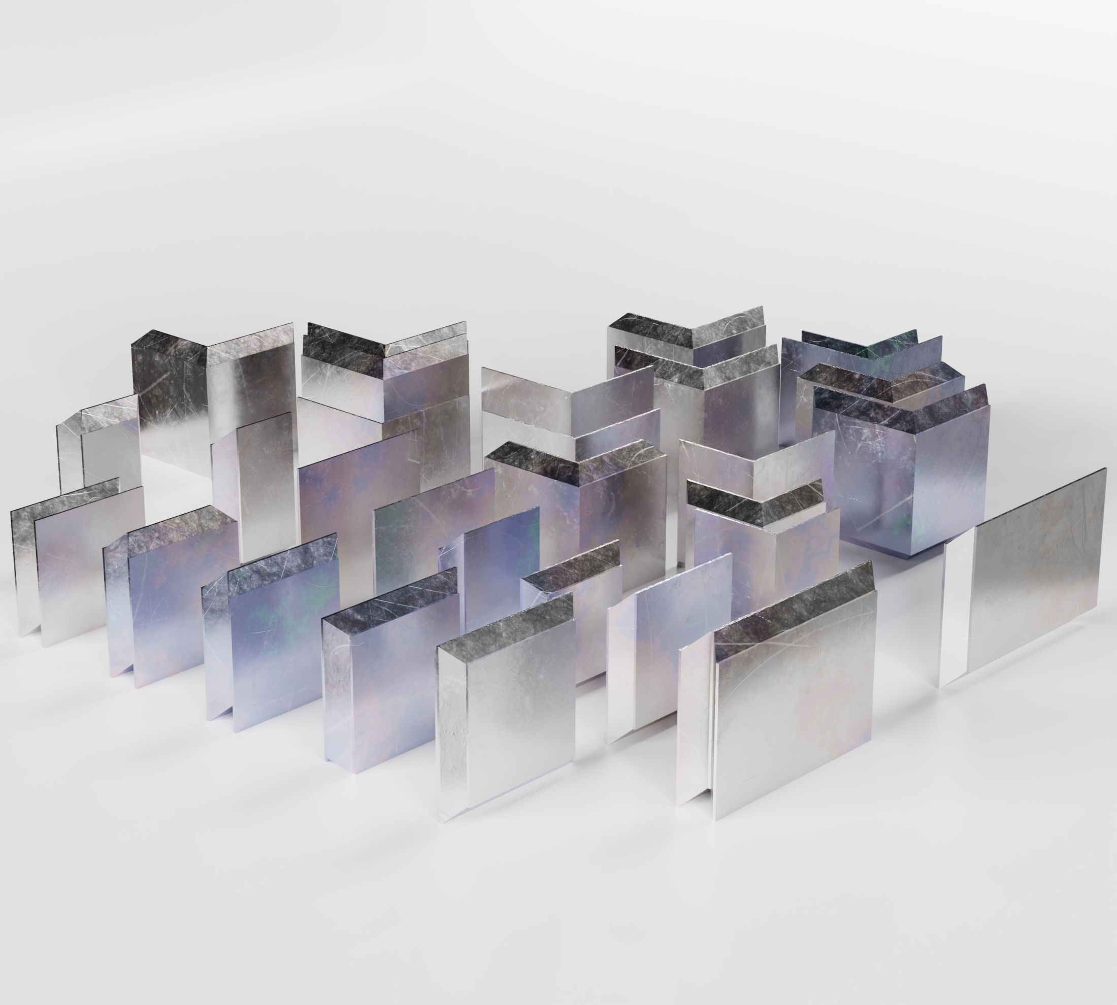 3D model Chevron Interlocking Lead Block Radiation Shielding VR / AR ...