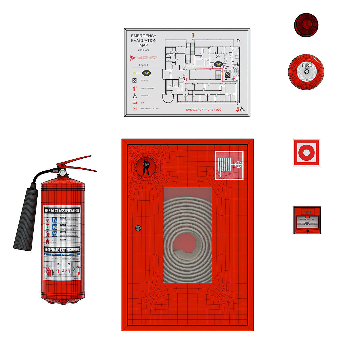 Fire Fighting System BLENDER 3D Model Cycles 3D model | CGTrader